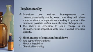 Emulsion stability by mgk | PPTX