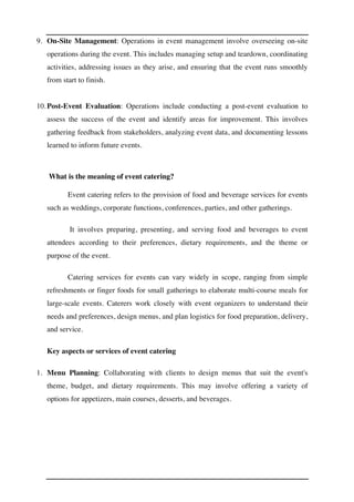 Event Management Unit 2 Event Organisation | PDF