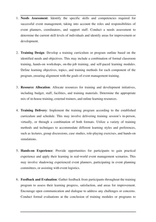 Event Management Unit 2 Event Organisation | PDF