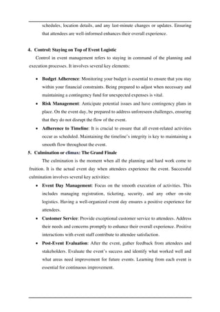 Event Management Unit 2 Event Organisation | PDF