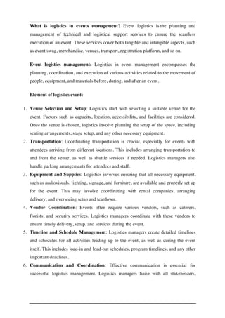 Event Management Unit 2 Event Organisation | PDF