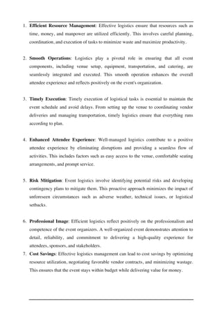 Event Management Unit 2 Event Organisation | PDF