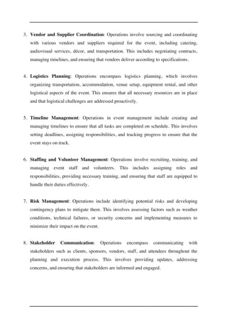 Event Management Unit 2 Event Organisation | PDF
