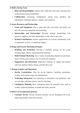 Event Management unit 4 Strategic Event Management | PDF