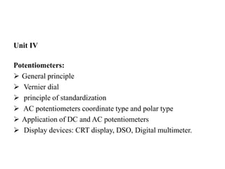 DC potentiometers | PPTX