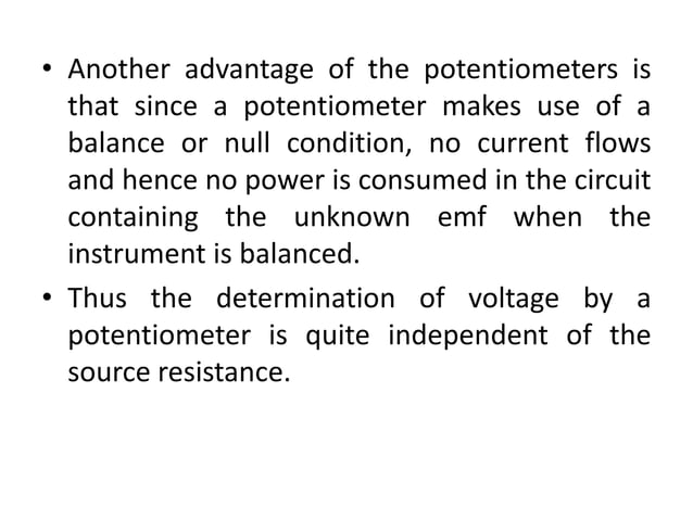 DC potentiometers | PPTX | Physics | Science