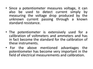 DC potentiometers | PPTX