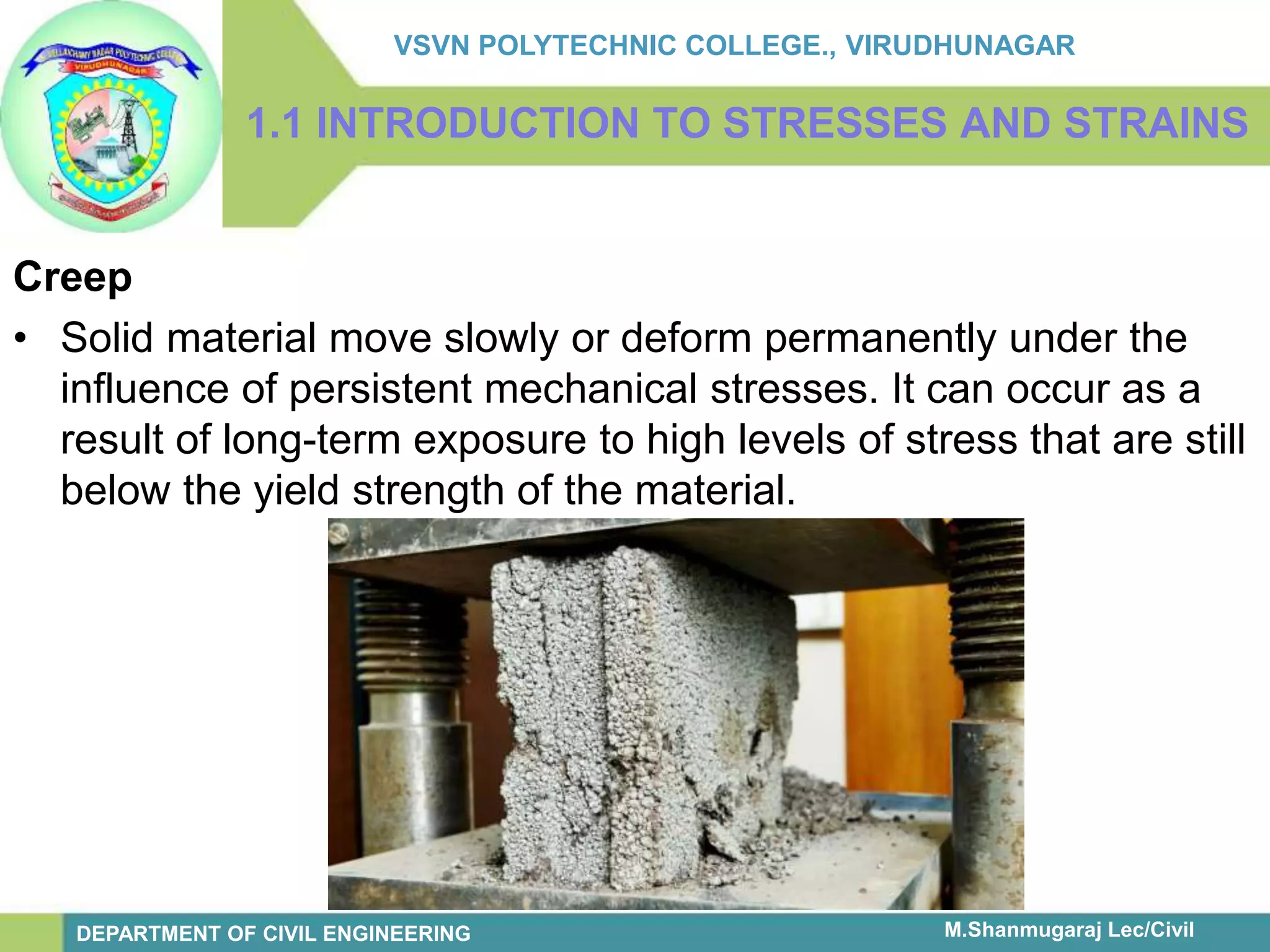 SIMPLE STRESSES AND STRAIN | PPT | Physics | Science