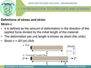 SIMPLE STRESSES AND STRAIN | PPT