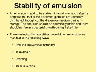 Pharmaceutical Emulsion | PDF