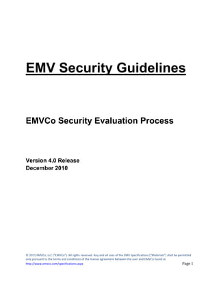 Emv security guidelines_v4.0_dec10_20110215112806448 | PDF