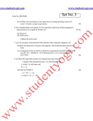 Electronic magnatic waves and transmission Lines Jntu Model Paper{Www ...