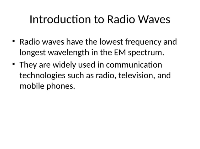EM Waves and their applications in MS PPT | PPTX | Physics | Science