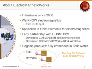 Electromagnetic add-in to SolidWorks | PPT