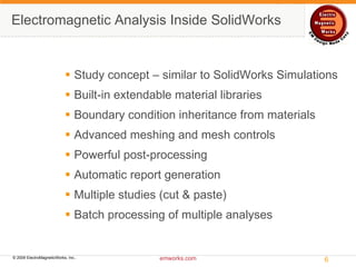 Electromagnetic add-in to SolidWorks | PPT