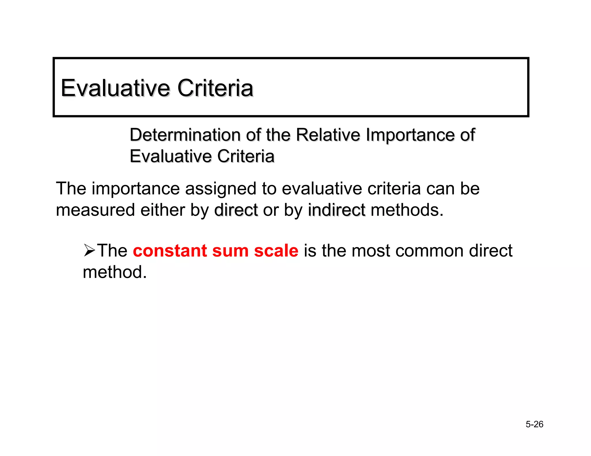 BB Chapter Five : Evaluating and Selecting Alternatives | PDF