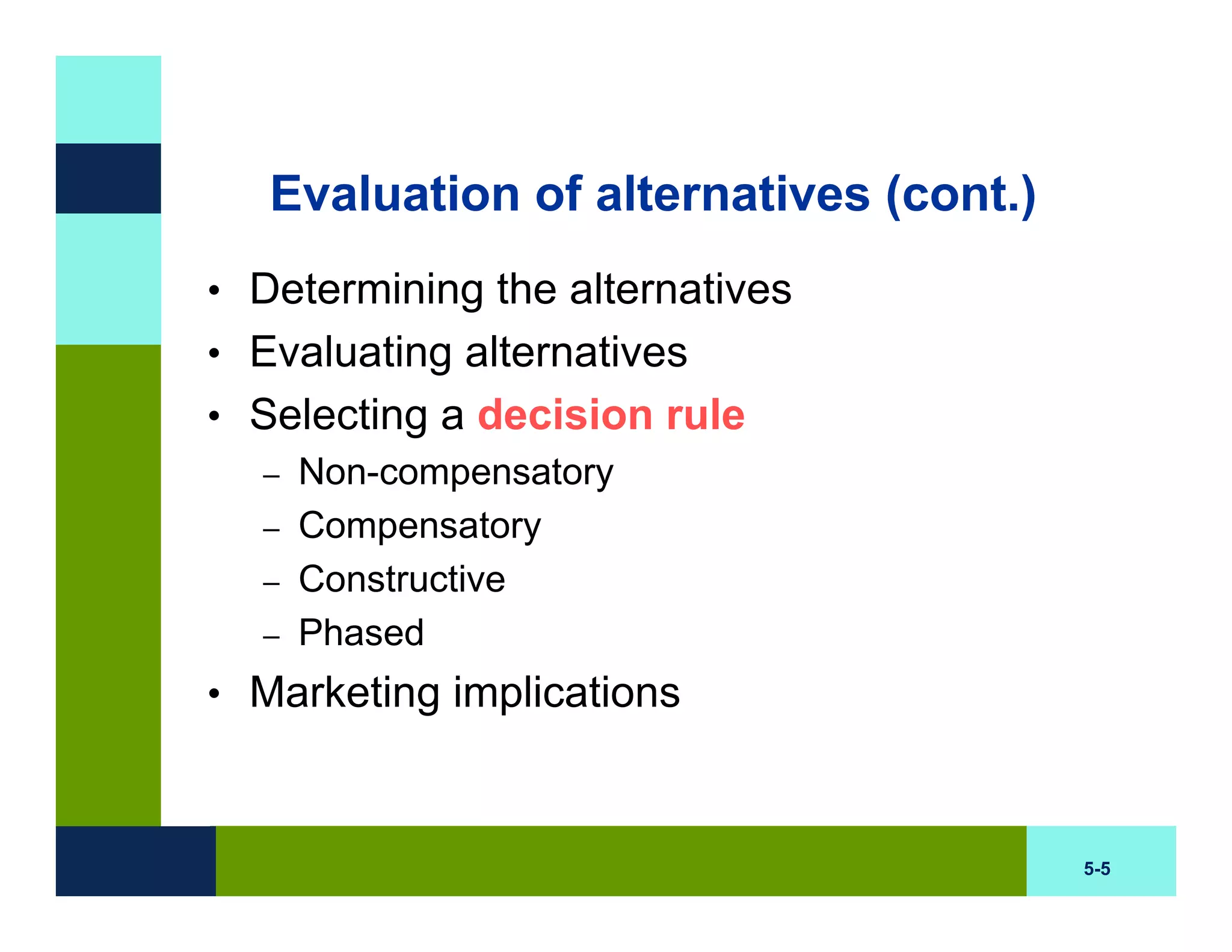 BB Chapter Five : Evaluating and Selecting Alternatives | PDF