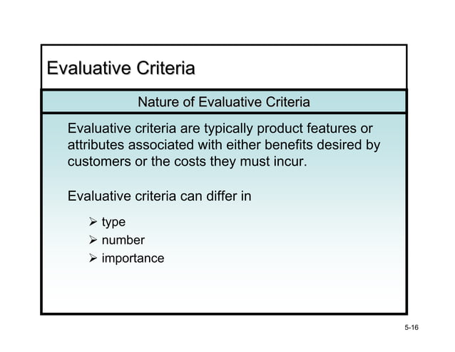 BB Chapter Five : Evaluating and Selecting Alternatives | PDF ...