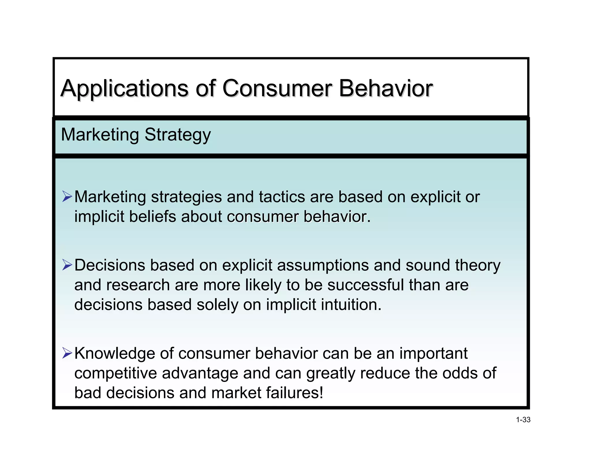 BB Chapter One: Consumer Behavior and Marketing Strategy | PDF ...