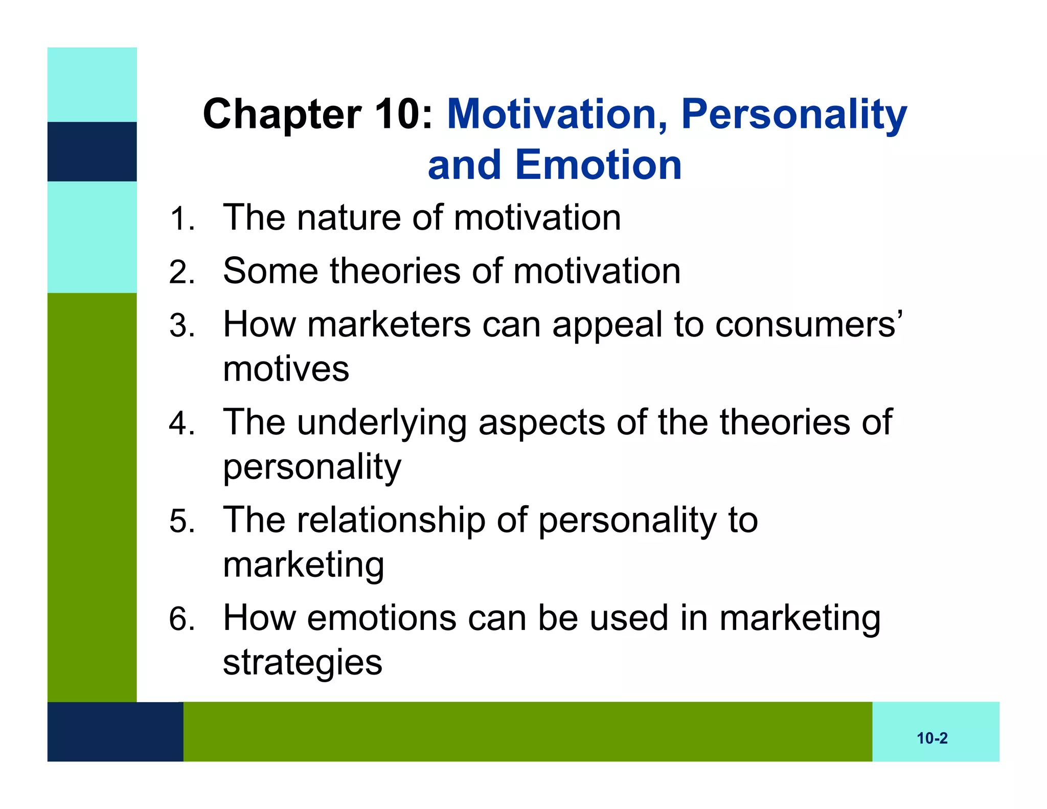 BB Chapter Ten : Motivation and Personality | PDF