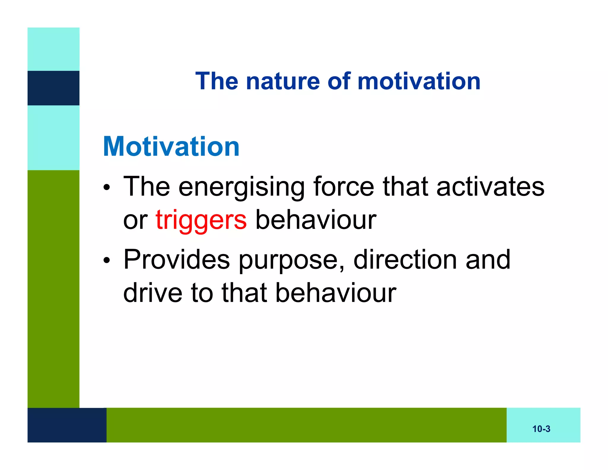 BB Chapter Ten : Motivation and Personality | PDF