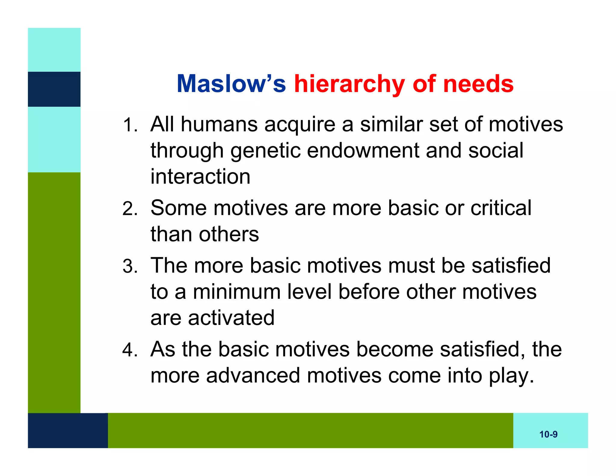 BB Chapter Ten : Motivation and Personality | PDF