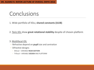 Update in intraocular lenses | PPTX