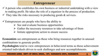 Entrepreneurship for Engineers - Introduction | PPTX