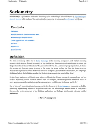 En.wikipedia.org wiki sociometry | PDF