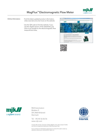 [Envimart's Products] Đồng hồ điện từ đo lưu lượng nước, MagFlux hãng ...