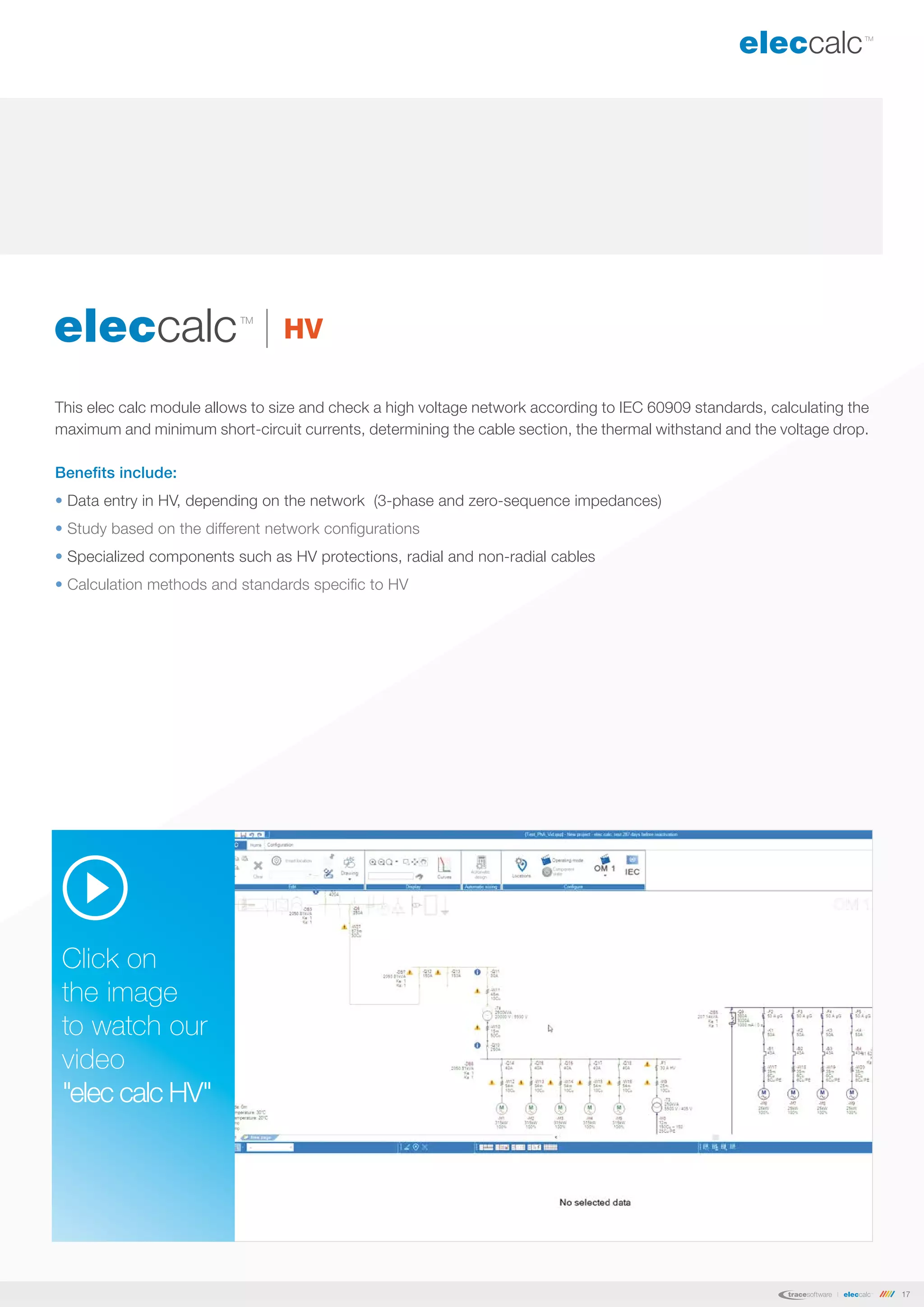 elec calc - electrical calculation Low and High Voltage software | BIM ...