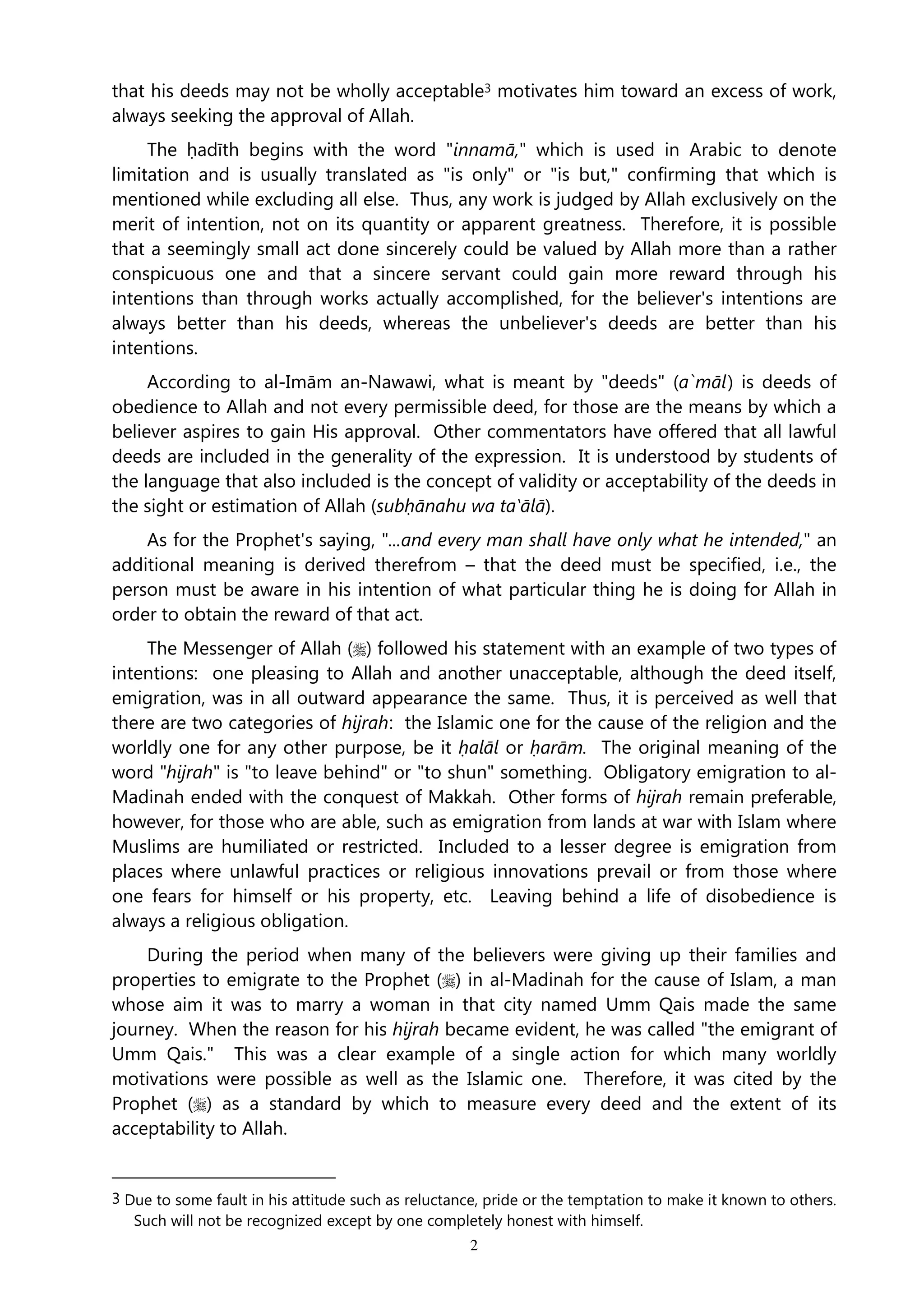 The 40 Hadith of Imam al-Nawawi | PDF