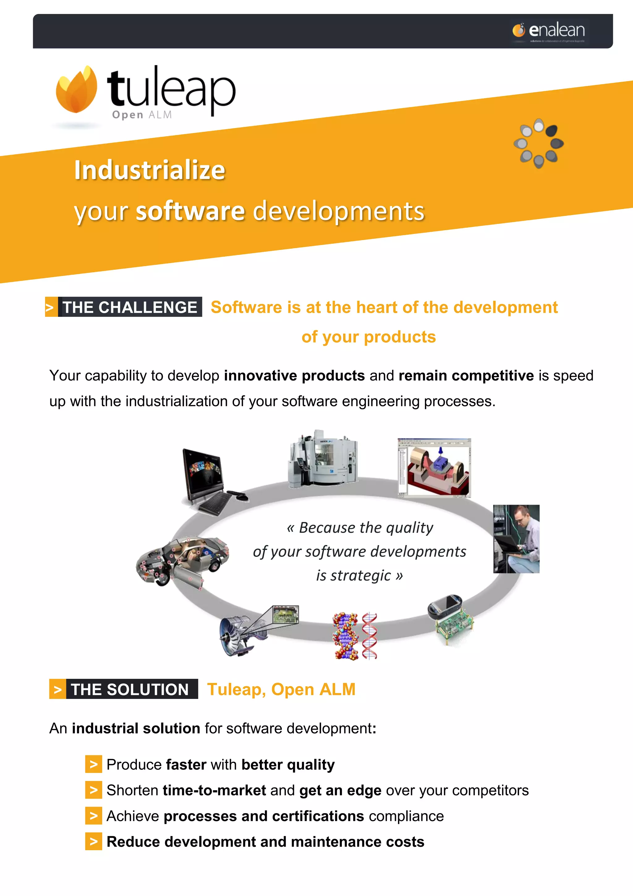 Industrialize your developments with Tuleap Open ALM | PDF