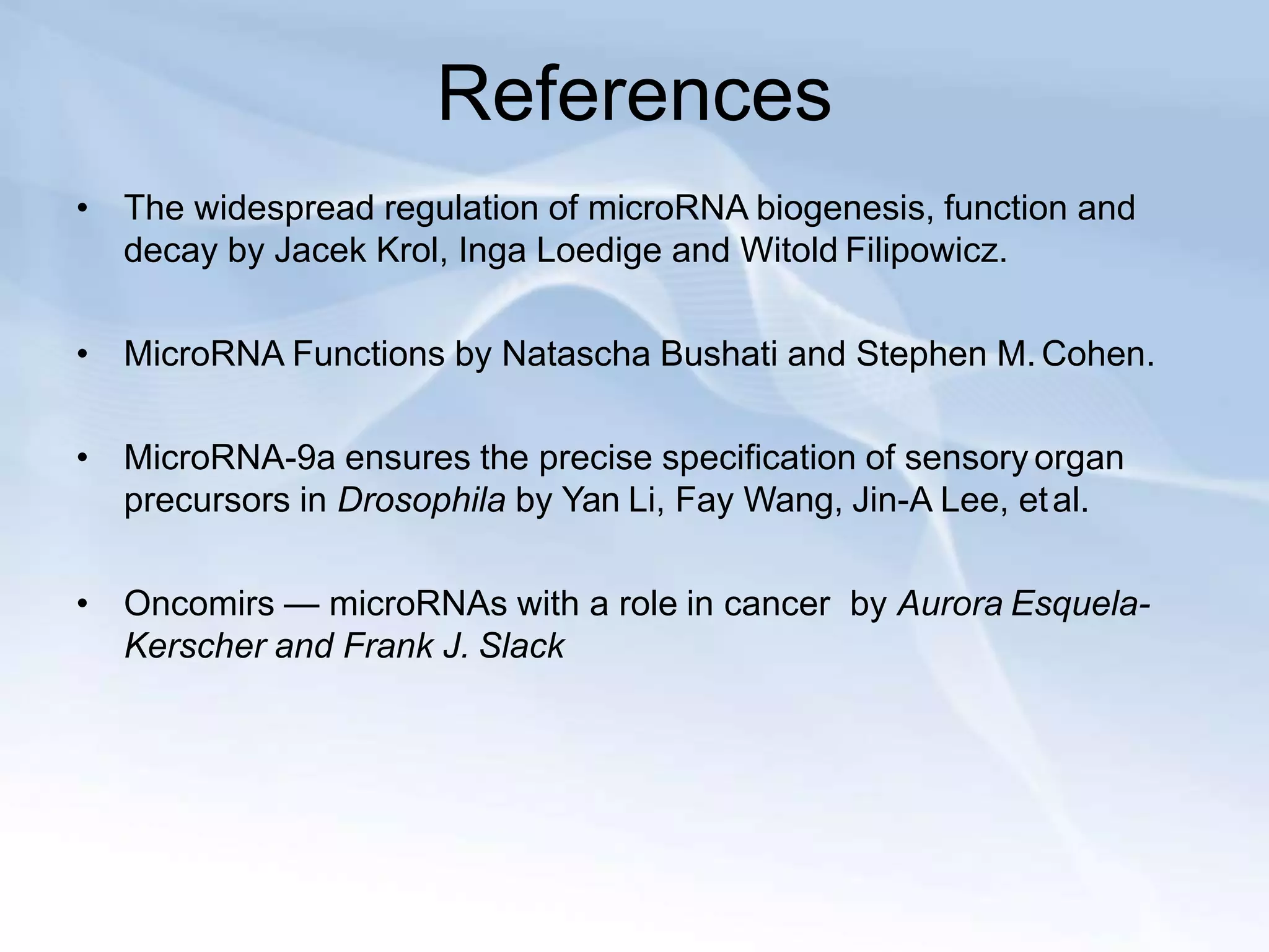 Mirna Biogenesis Function And Regulation Pptx