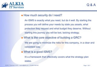 Operational security | How to design your information security GRC ...