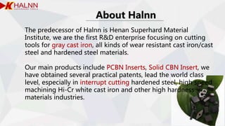 CBN Inserts and PCD Tools for Mill Rolls Machining (Heavy Turning) | PPTX