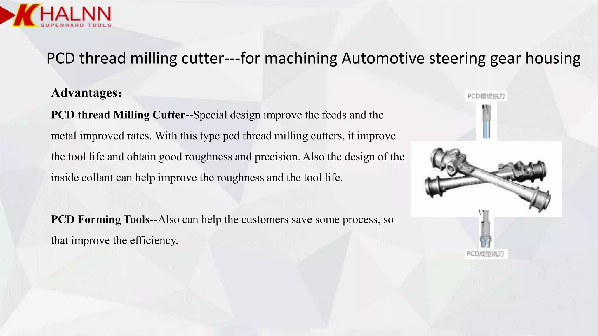 pcd cutting tools classification and application from halnn | PPTX