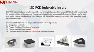 pcd cutting tools classification and application from halnn | PPTX