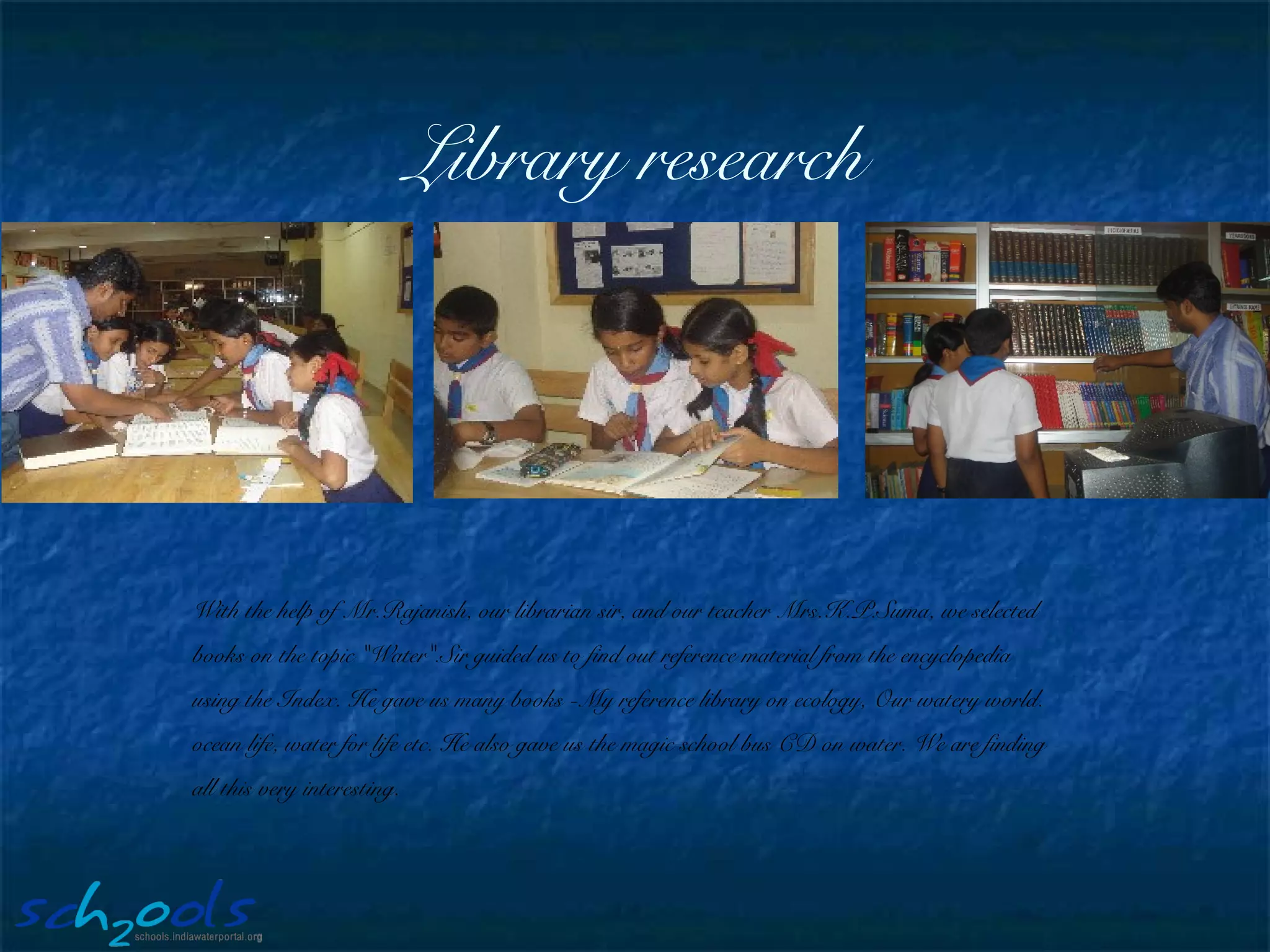 Importance of Water - A Project by School Students | PPT