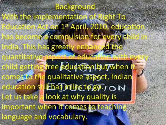 The importance of vocabulary | PPT