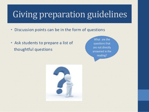 Student led discussions