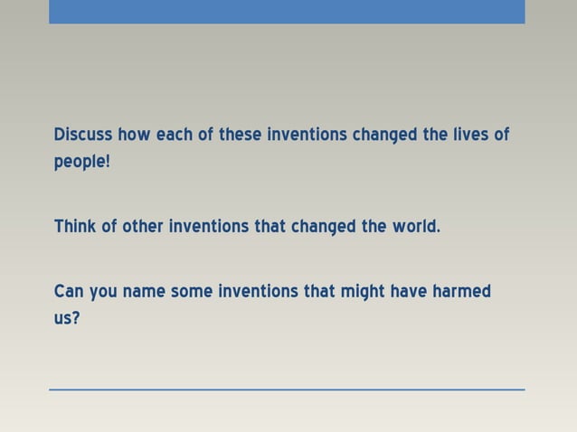 Inventions that changed the world | PPT