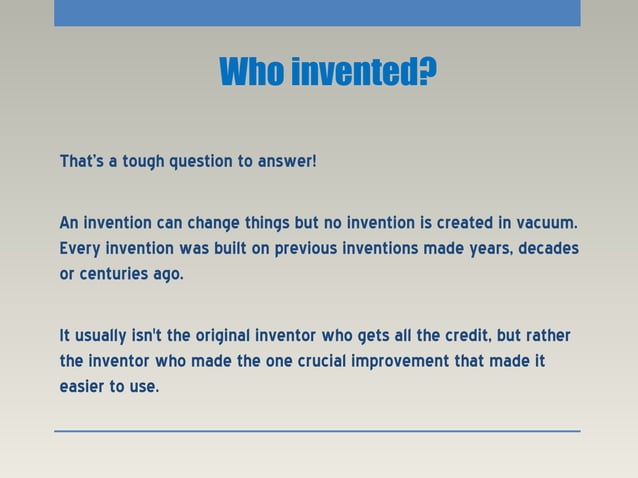 Inventions that changed the world | PPT