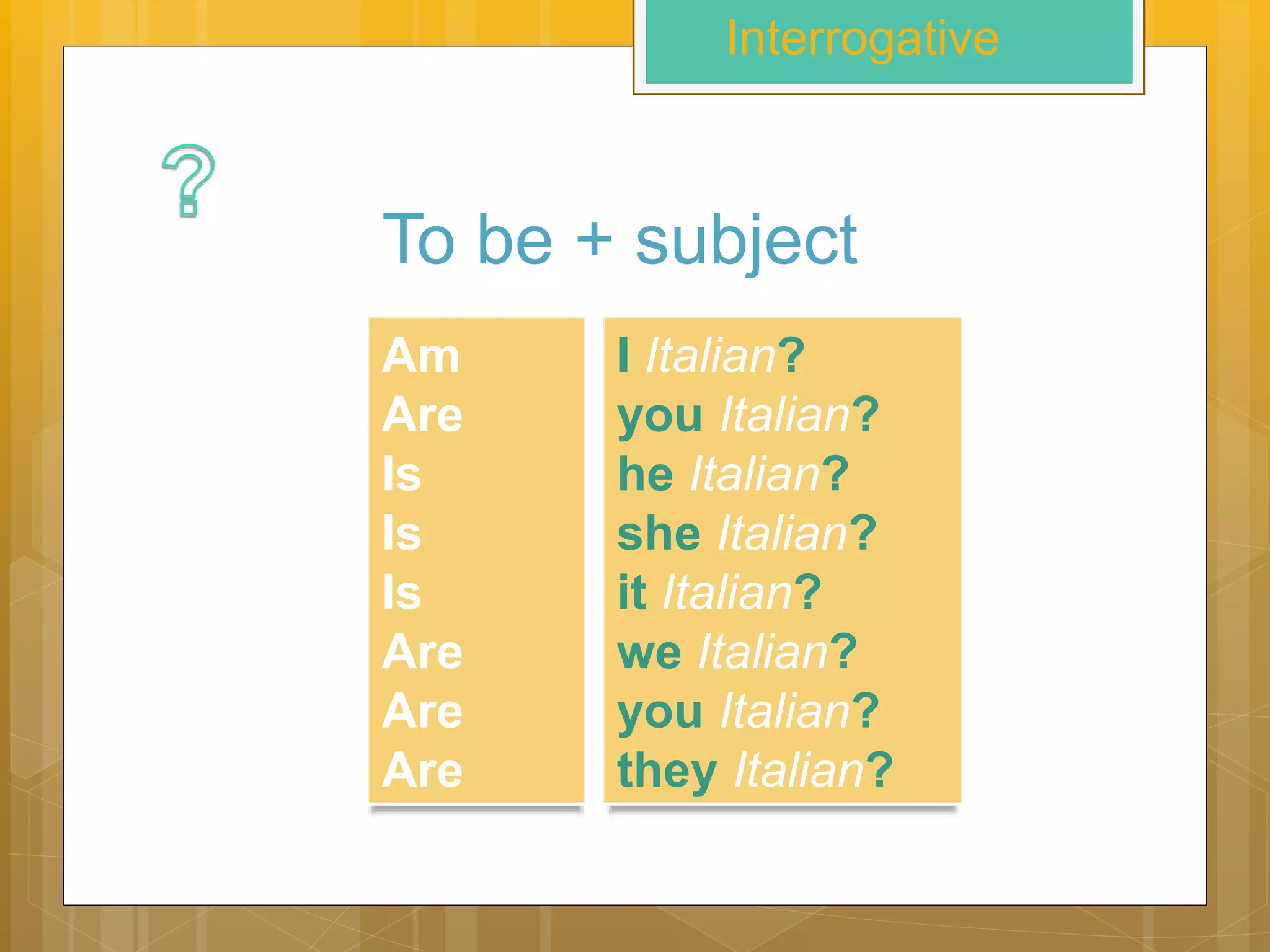 Simple Present To Be | PPT