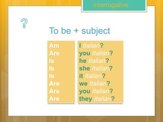 Simple Present To Be | PPT