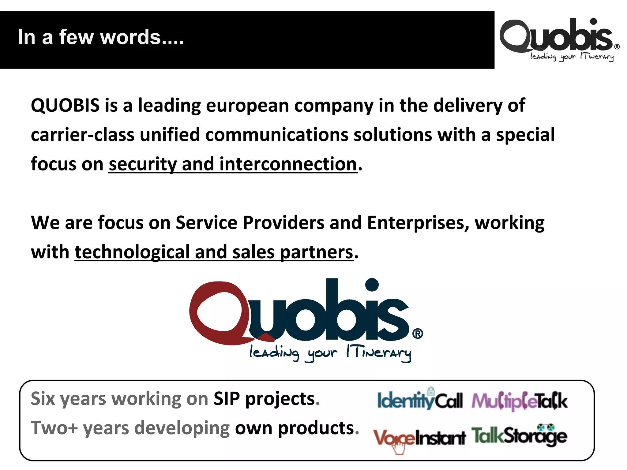 QUOBIS corporate portfolio | PPT