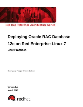 En rhel-deploy-oracle-rac-database-12c-rhel-7 | PDF