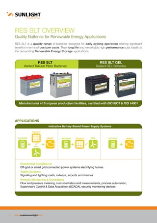 SYSTEMS SUNLIGHT S.A. | RES SLT (Quality Batteries for Renewable Energy ...