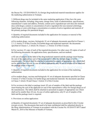 Circular 08/2022/TT-BYT: MARKETING AUTHORIZATION OF DRUGS AND MEDICINAL ...