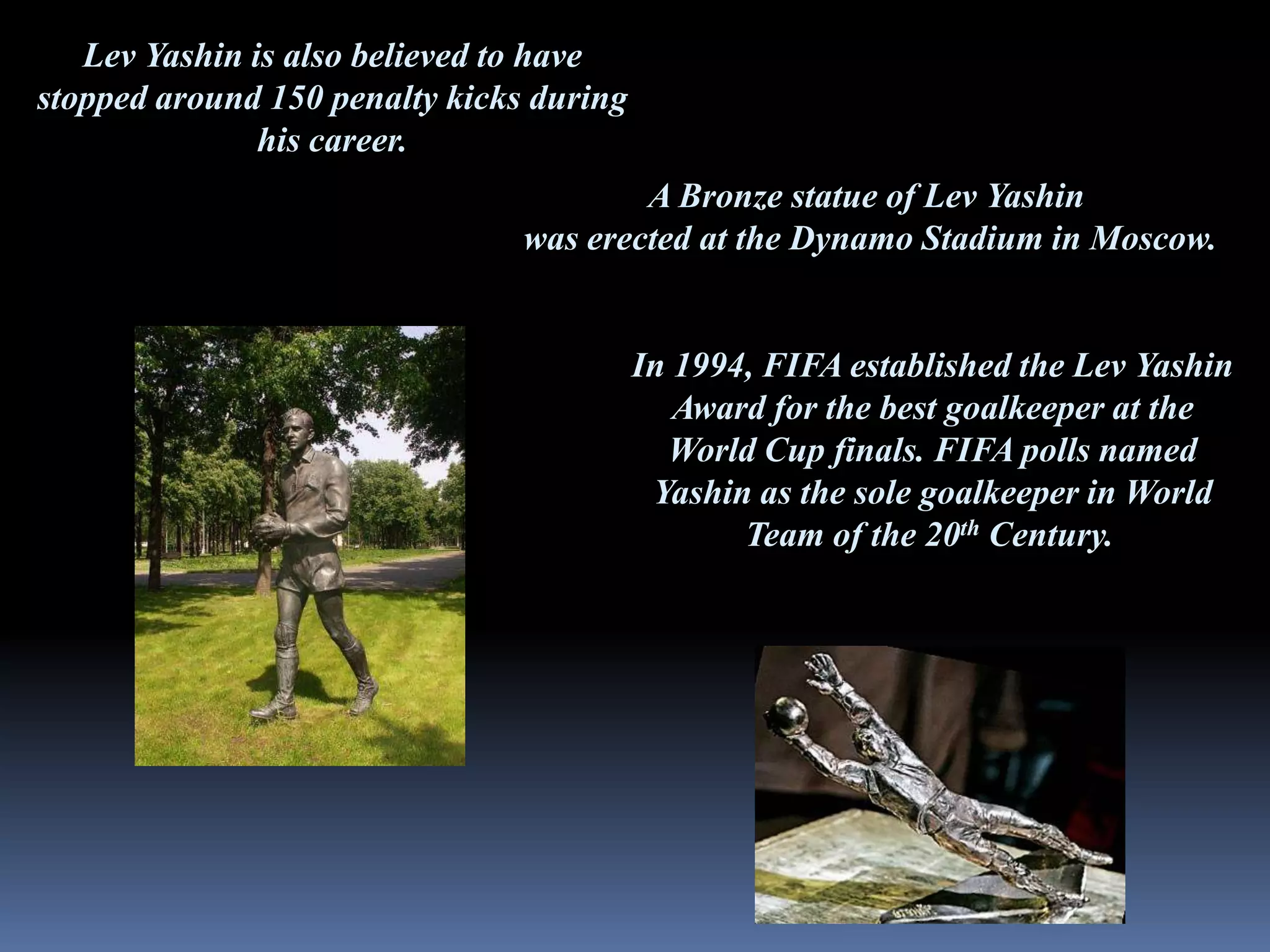 Lev Yashin. The best goalkeeper of the 20th century | PPTX